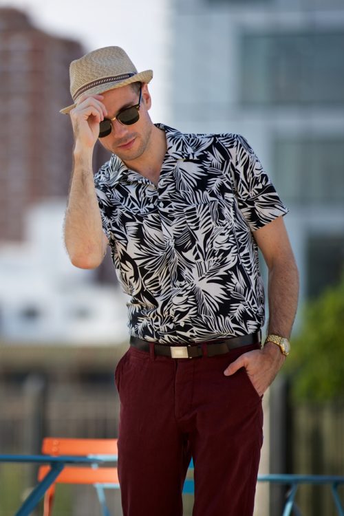 Patterned Shirt for Men, Urban Tropical - He Spoke Style