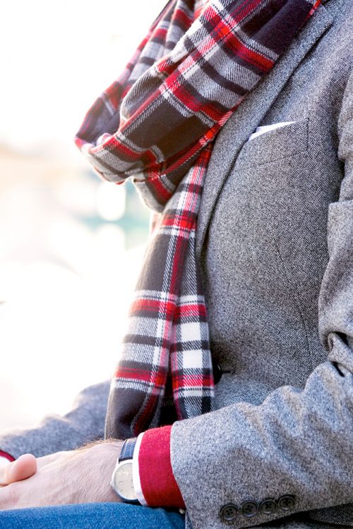 How To Tie a Scarf - Over the Shoulder Scarf Toss - He Spoke Style