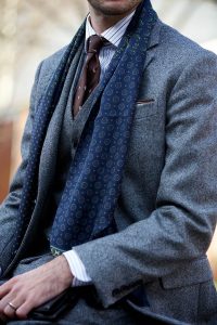 Grey Tweed Three Piece Suit | He Spoke Style