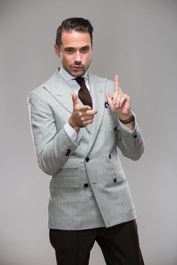 How To Button a Suit - Two Button Double-Breasted Suit - He Spoke Style