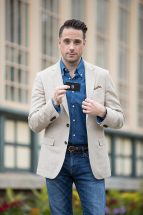 Casual Happy Hour Outfit: Blazer and Jeans - He Spoke Style