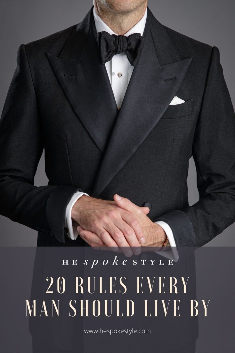 20 Rules Every Gentleman Should Live By in 2022 | He Spoke Style