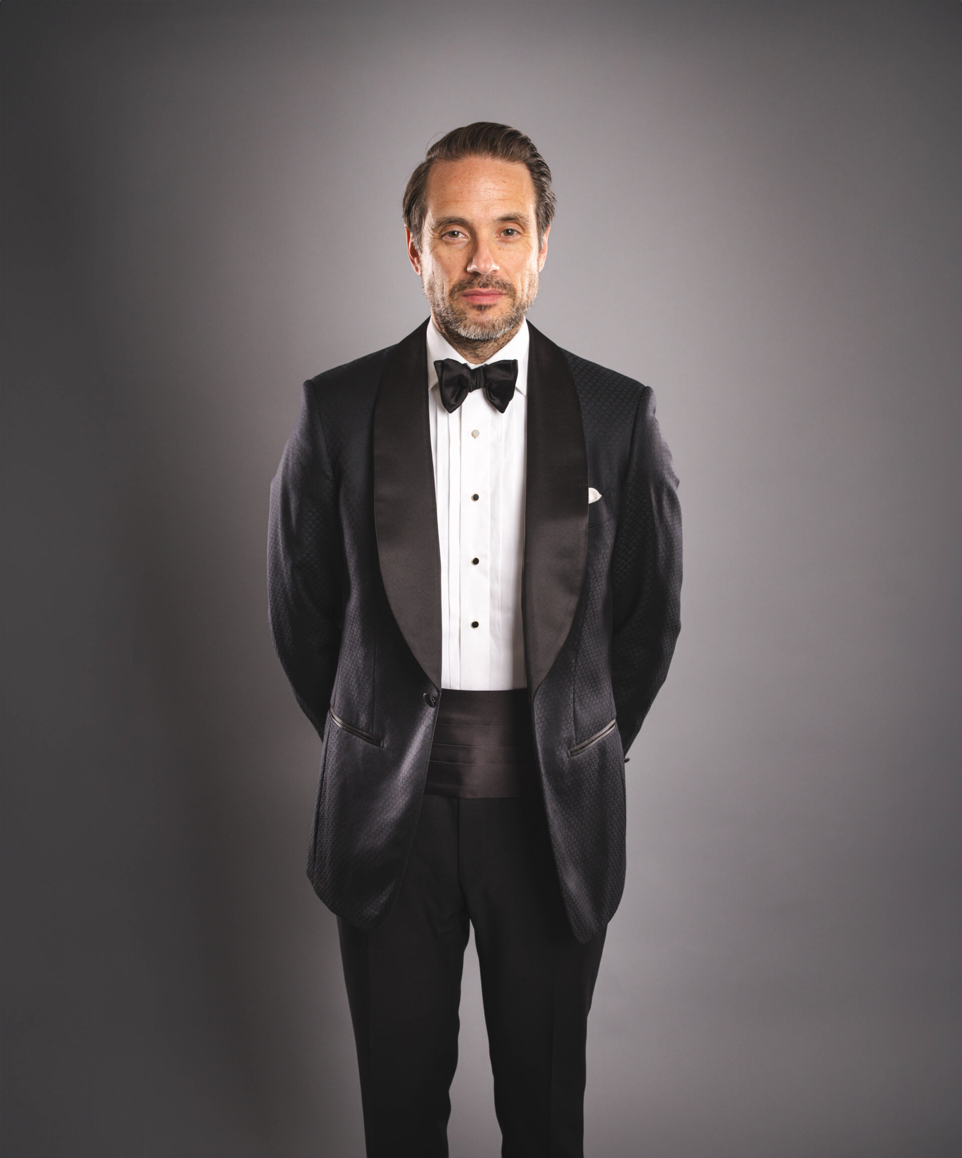 Dark Green Flower Pattern Dinner Jacket | Custom-Tailored