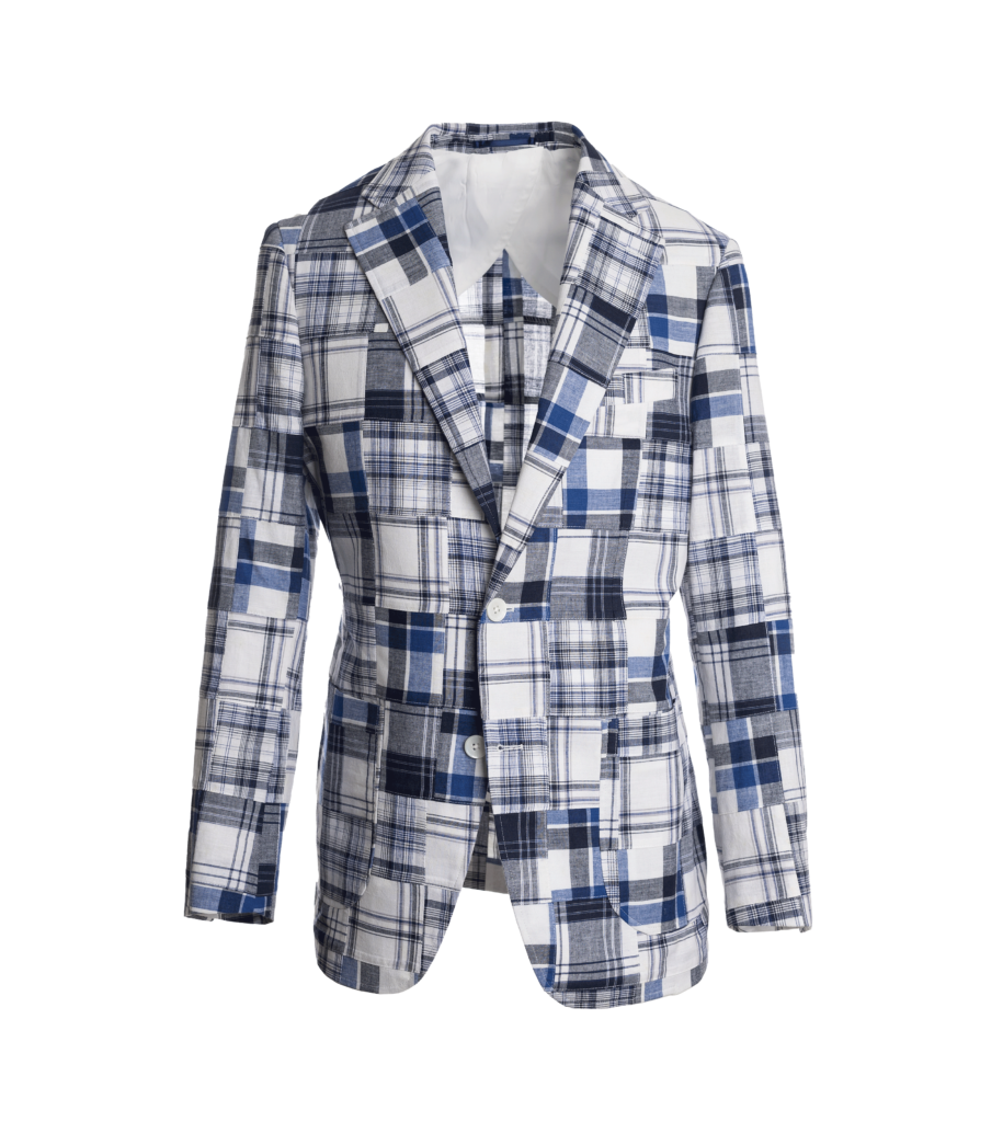 Blue & Black Madras Sport Coat | Custom-Tailored