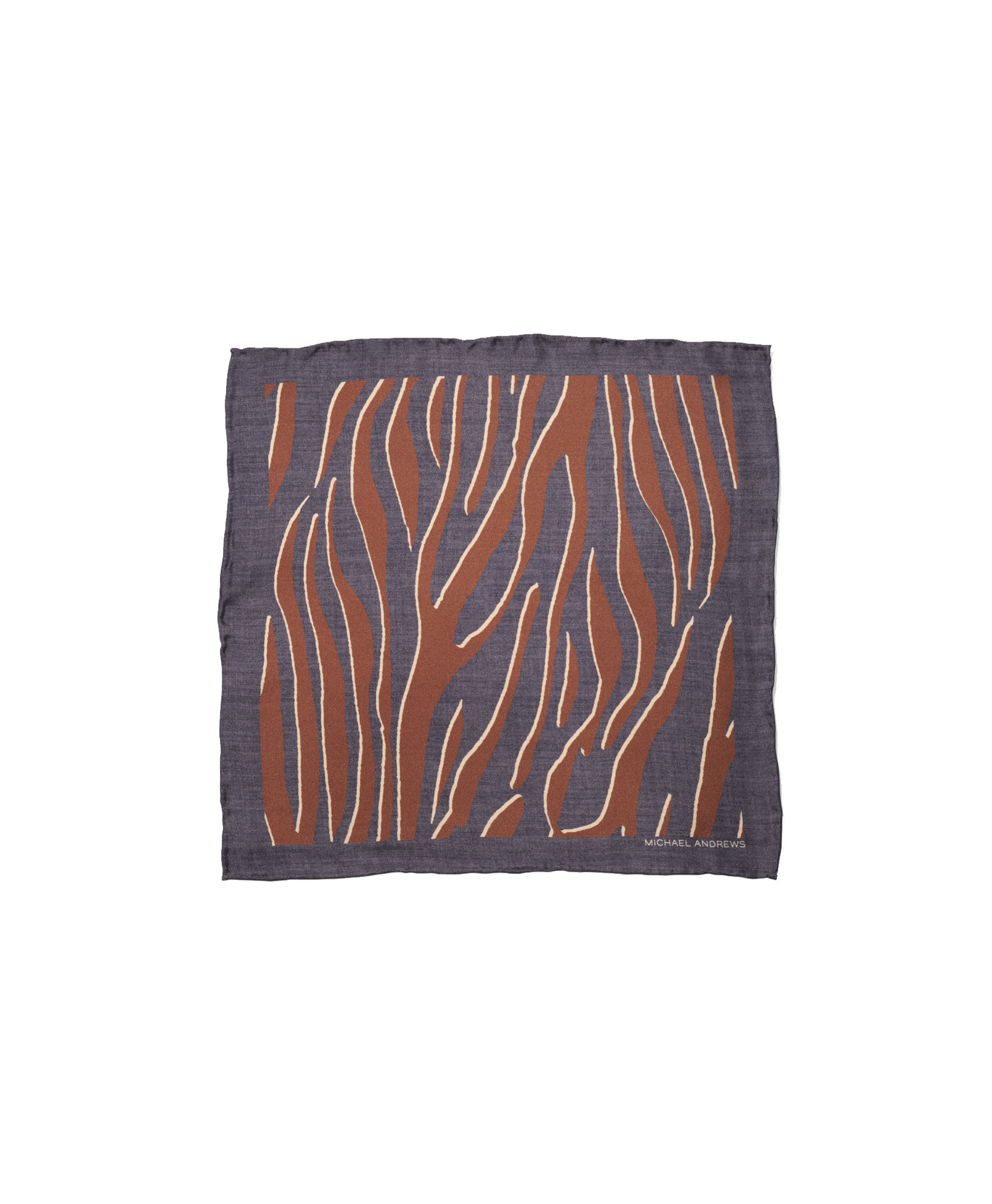 Black, Brown & Ivory Tiger Print Pocket Square | He Spoke Style