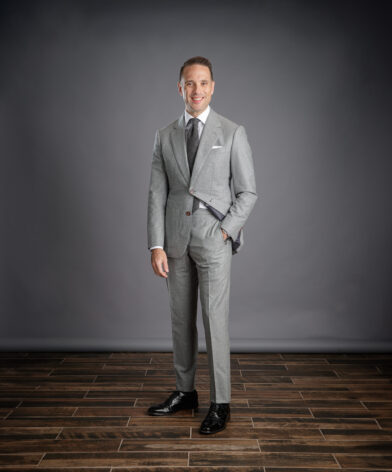Light Gray Flannel Suit with Gray Tie | He Spoke Style