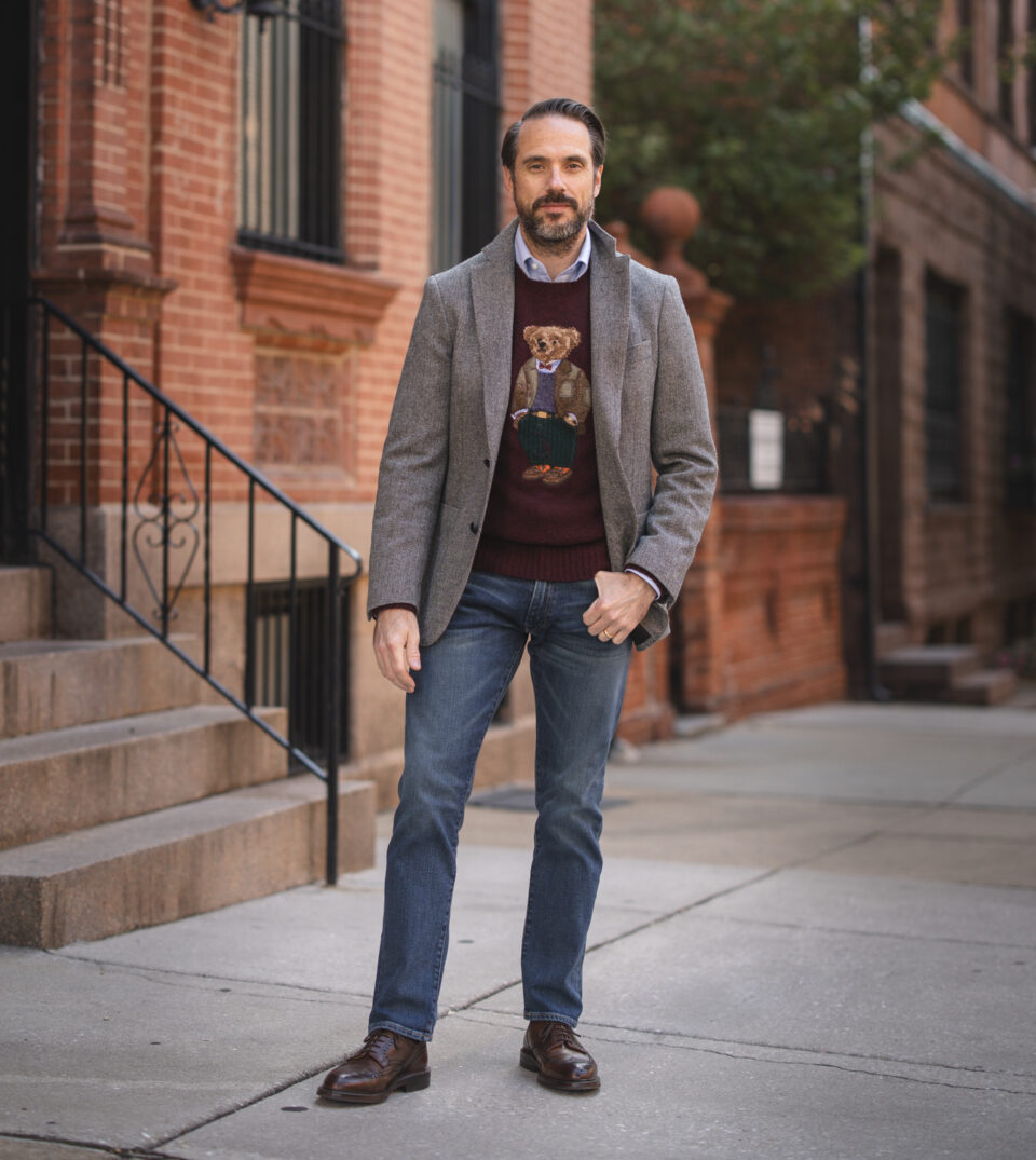 Gray Herringbone Tweed Sport Coat | Custom-Tailored