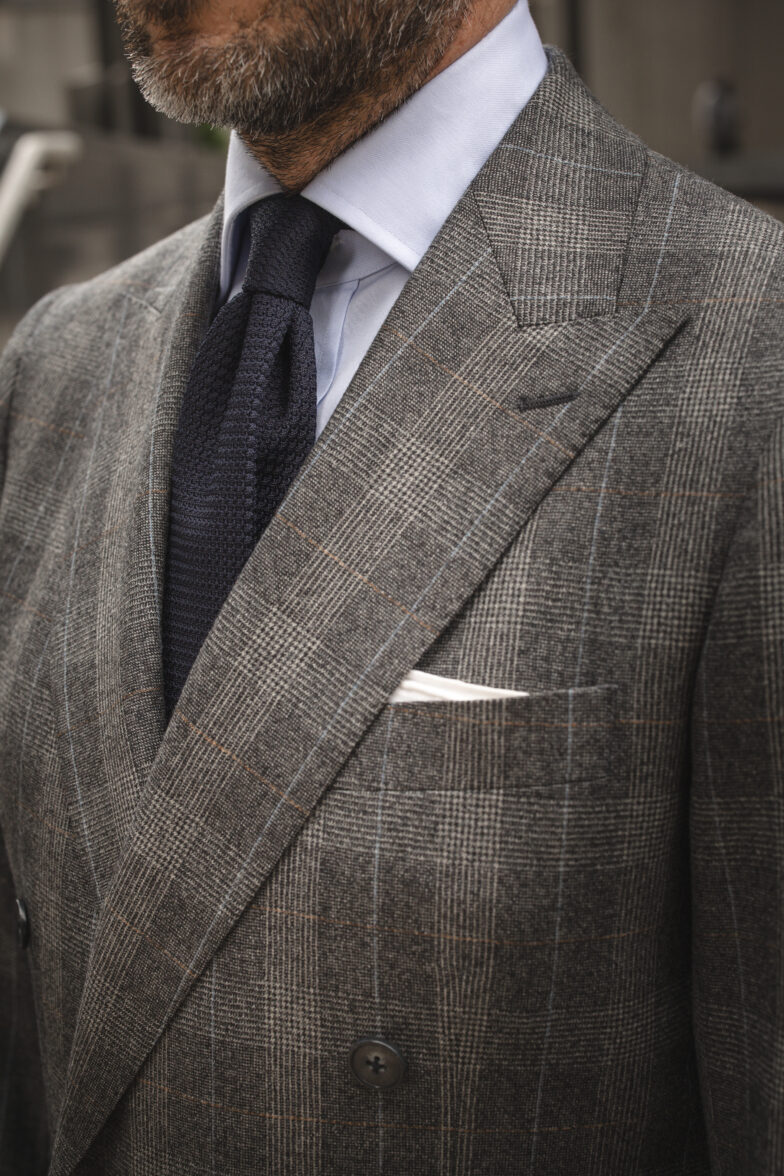 The Gray Double-Breasted Suit in Plaid Flannel | He Spoke Style