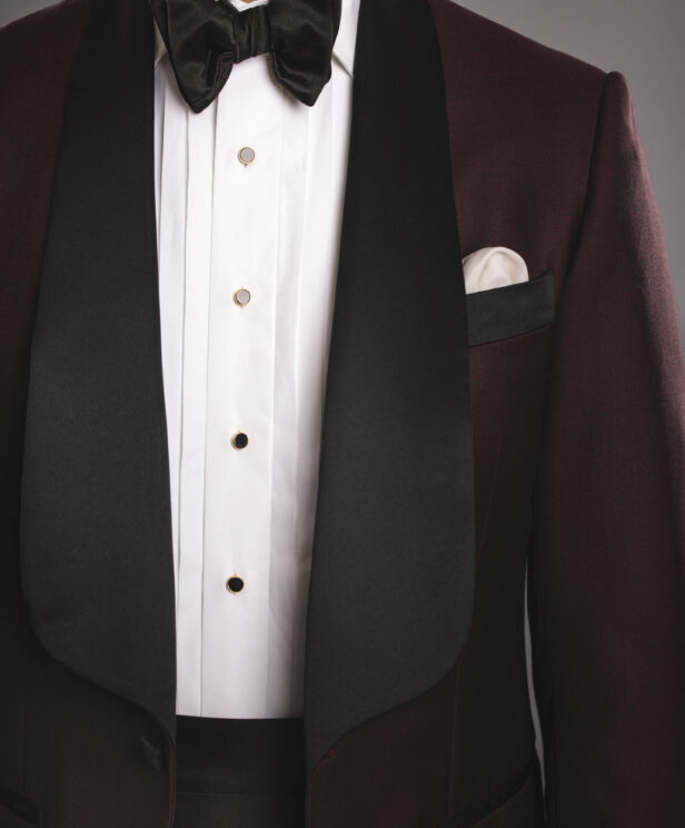 Classic Burgundy Dinner Jacket Outfit Idea | He Spoke Style