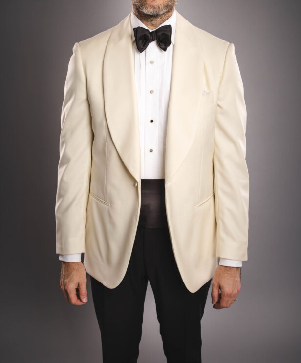 Classic Ivory Dinner Jacket Outfit Idea | He Spoke Style
