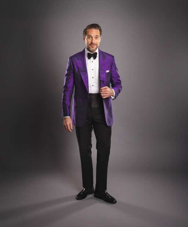 Purple Dinner Jacket Formal Outfit Idea | He Spoke Style