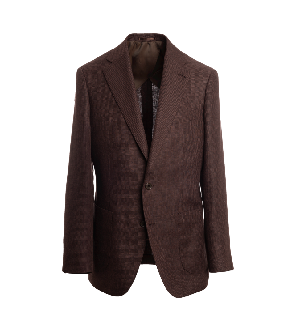 Rust Brown Hopsack Sport Coat | Custom-Tailored