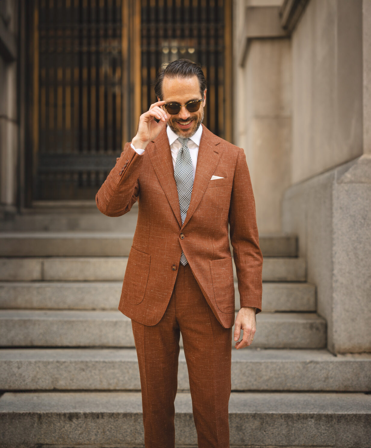 Terracotta Suit Wedding & Groomsmen Outfit Idea | He Spoke Style