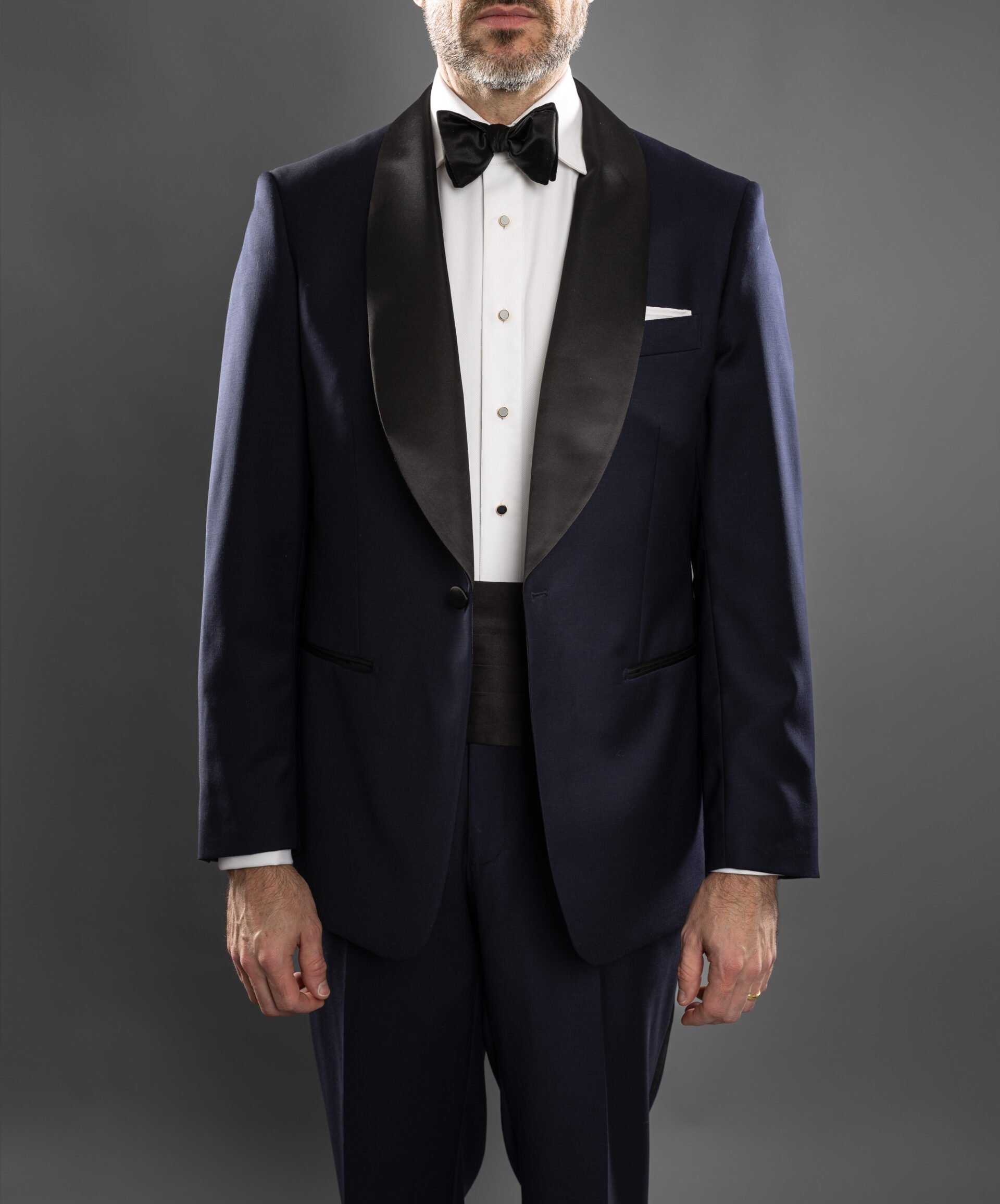 Midnight Blue Wool Tuxedo (In-stock/Ready-to-Ship) | He Spoke Style