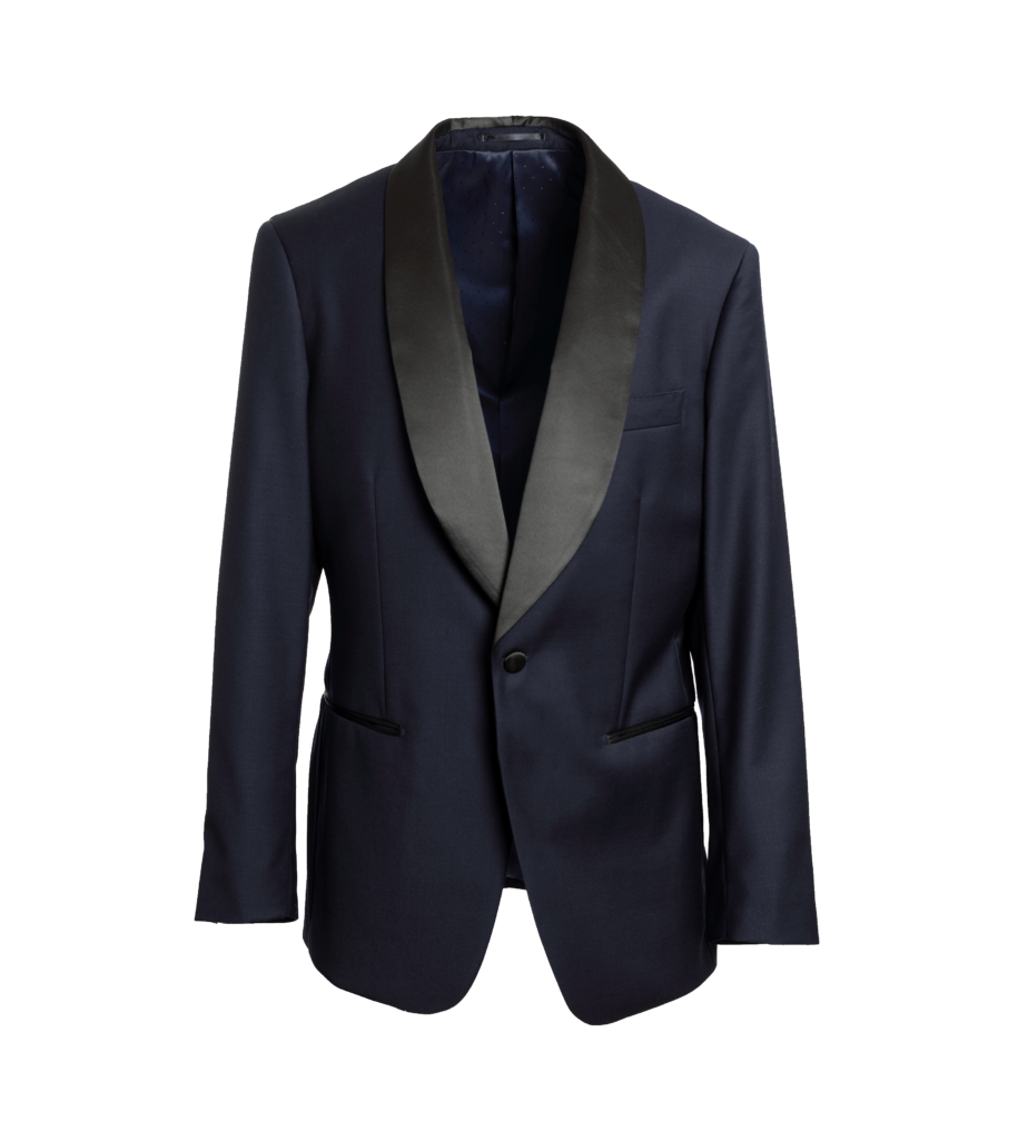 Midnight Blue Wool Tuxedo Jacket (In-stock) | He Spoke Style