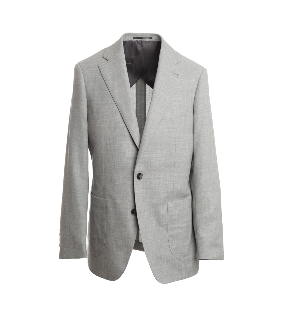 Light Gray Hopsack Suit | Custom-Tailored Elegance