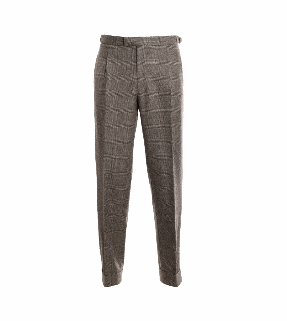 Gray Prince Of Wales Flannel Pants | He Spoke Style